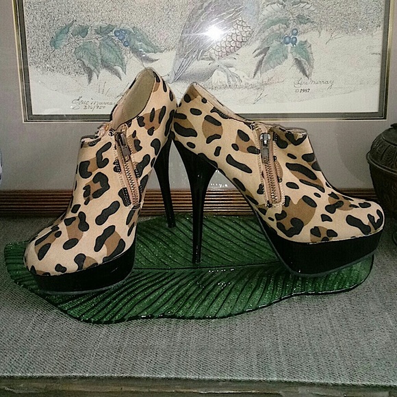 Rouge Helium | Shoes | Rouge Leopard Print Stilettos Size 7 | Poshmark